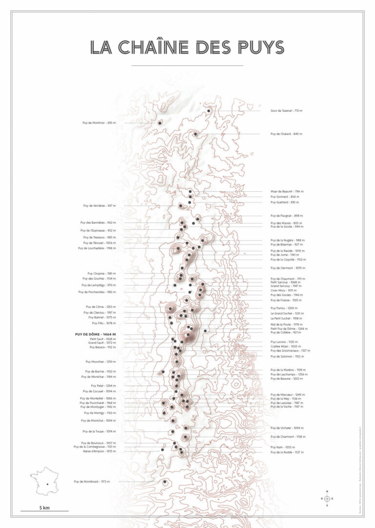 Carte de la chaîne des Aravis - Maps Factory