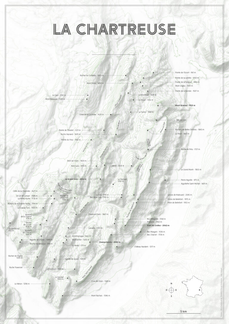 Carte du massif du Vercors - Maps Factory