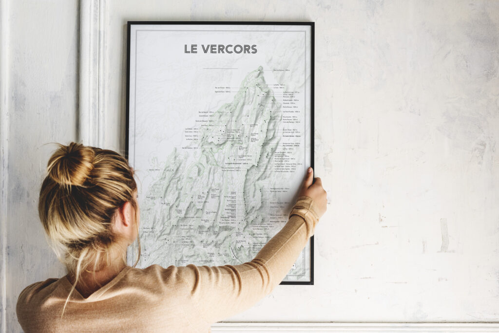 Carte du massif du Vercors - Maps Factory